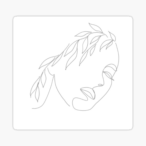 "woman face" Sticker by ansena07 | Redbubble