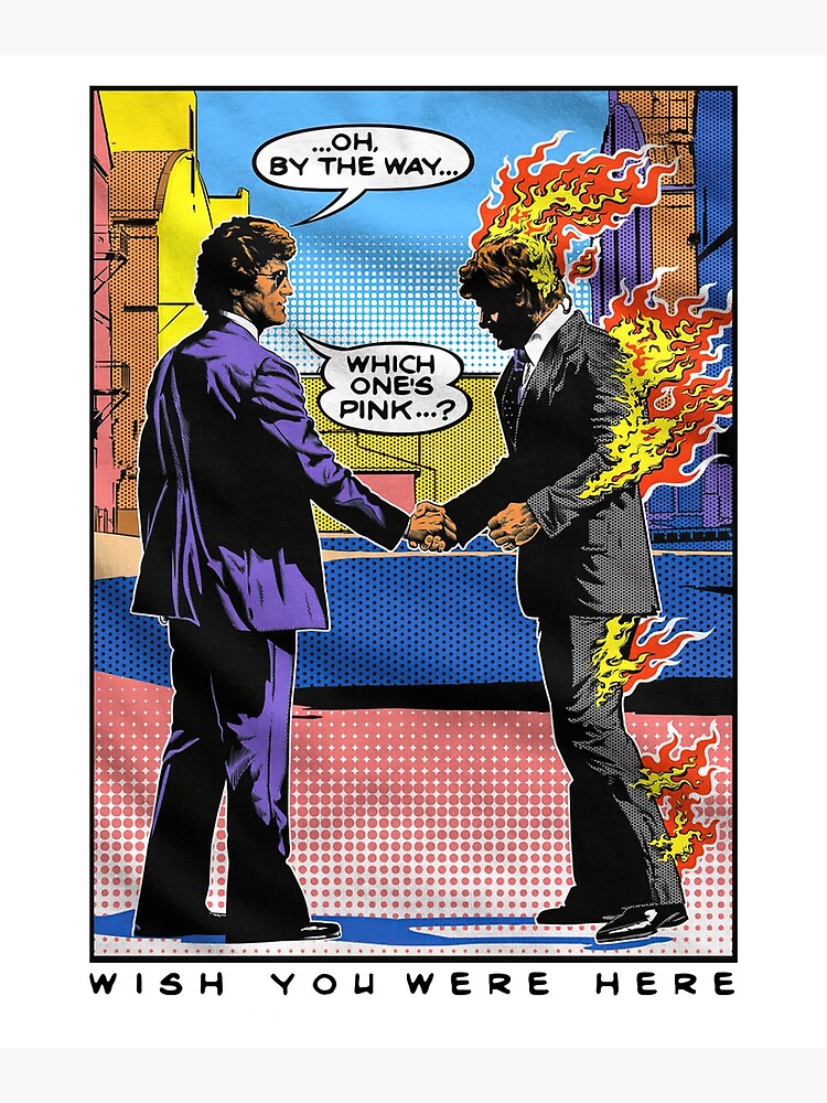 "Band Pink Floyd Wywh Pop Art Burning Man" Canvas Print for Sale by ...