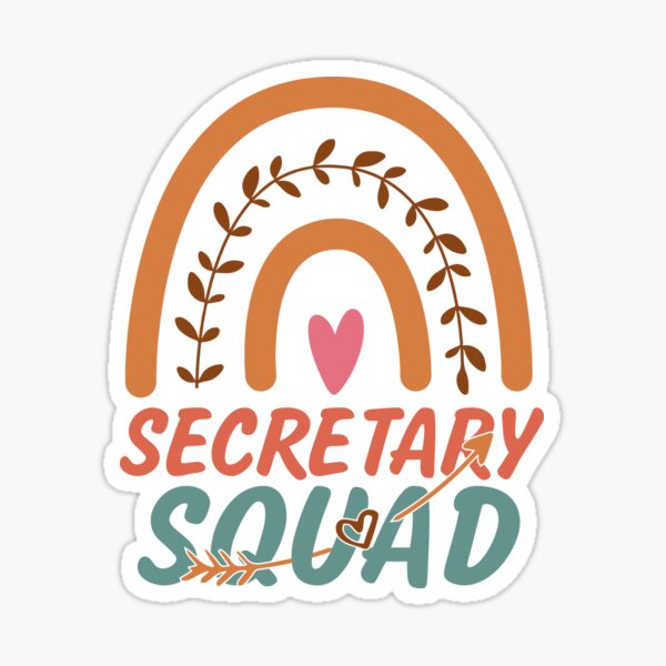 "Secretary Squad Rainbow Quote Gift Idea For Men and Womens - Funny ...