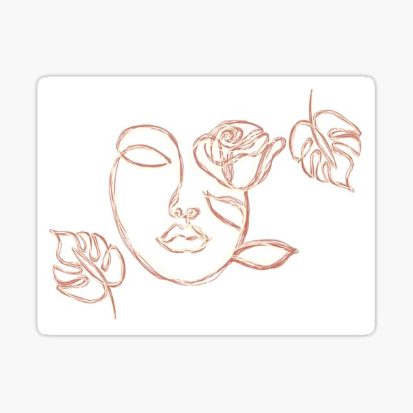 "rose face" Sticker for Sale by whatkt | Redbubble