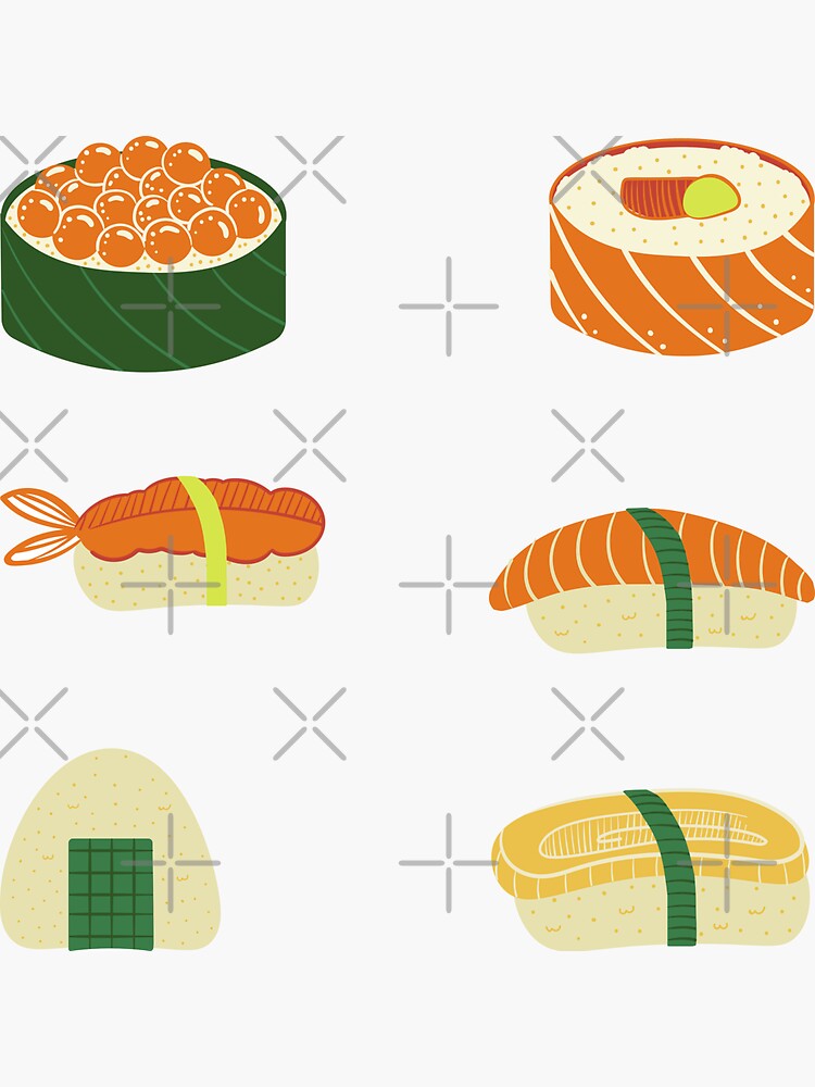 "best sushi roll" Sticker for Sale by rbmarket | Redbubble