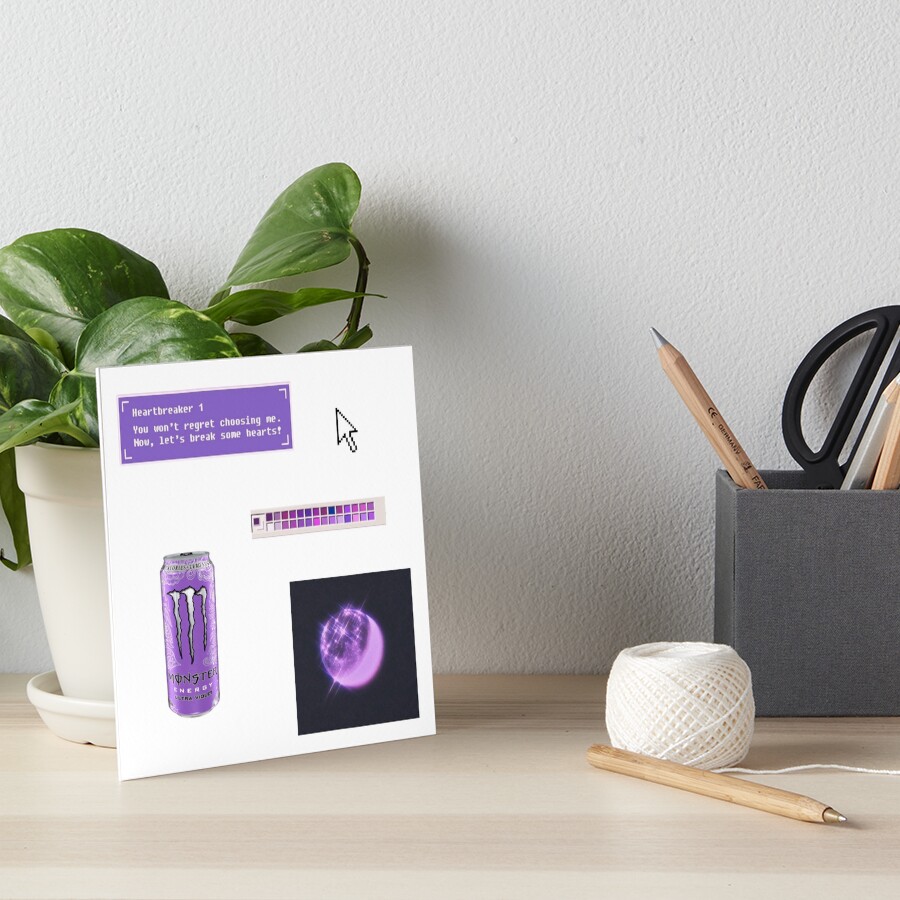 "purple cybercore aesthetic pack " Art Board Print by celestivl | Redbubble