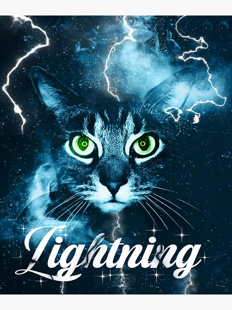"Cat Lightning" Sticker by EdgarStudio | Redbubble