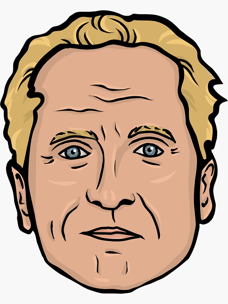 "Howard Hamlin Better Call Saul Cartoon Face" Sticker by ...