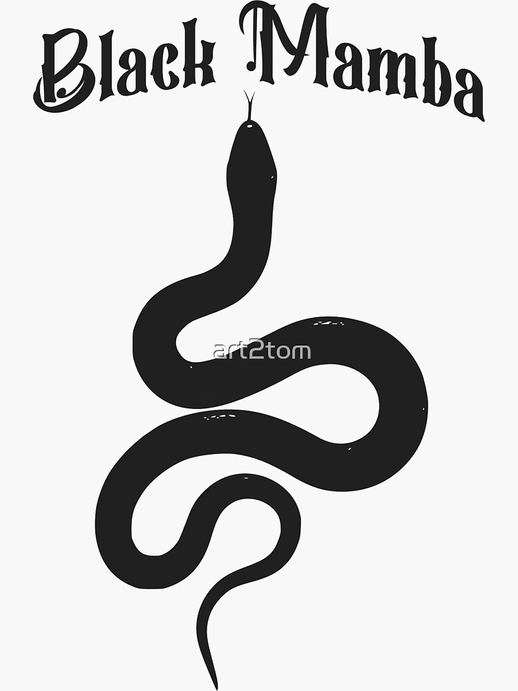 "Black Mamba" Sticker by art2tom | Redbubble