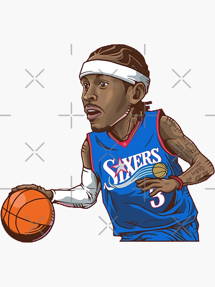 "Allen Iverson 3 Art Chibi" Sticker for Sale by JaclynPiel | Redbubble