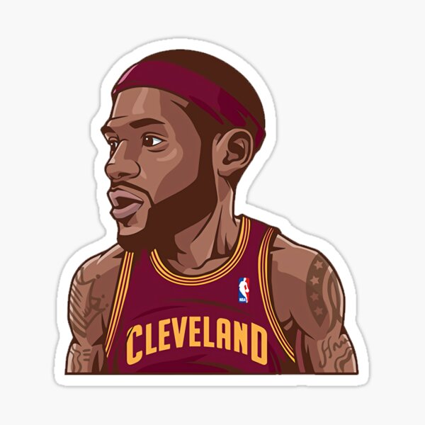 "King James 23 Art Chibi" Sticker for Sale by JaclynPiel | Redbubble