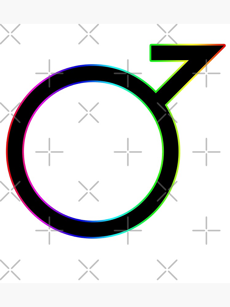 "Demi-Boy/Man/Dude Symbol Dark/Rainbow" Poster for Sale by ...