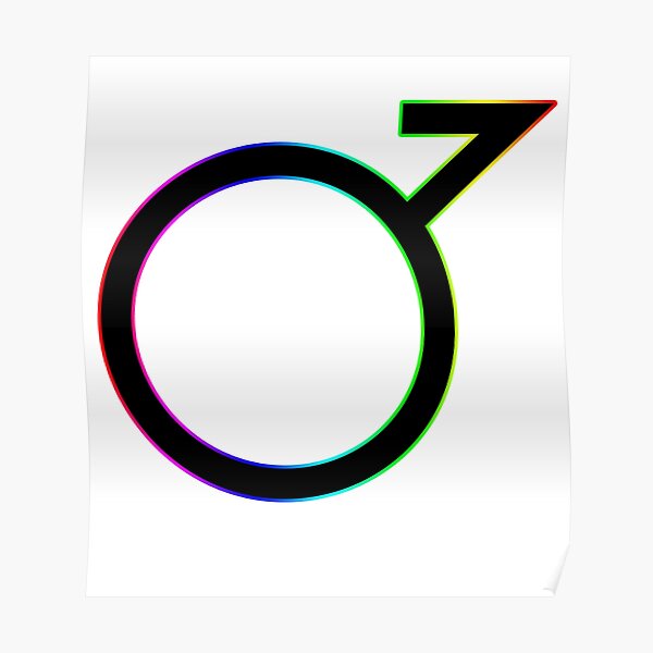 "Demi-Boy/Man/Dude Symbol Dark/Rainbow" Poster for Sale by ...