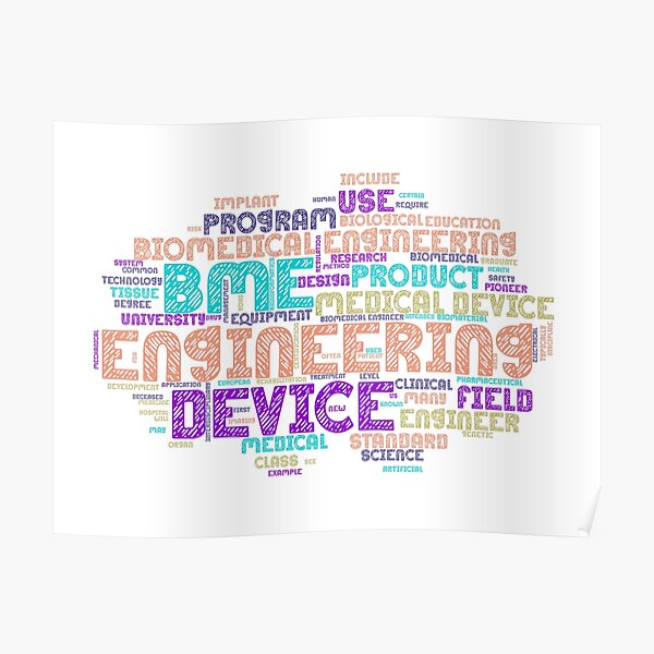 "Colorful Biomedical Engineering Quotes" Poster by Malterego | Redbubble