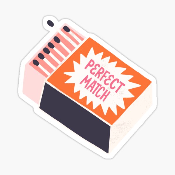 "Perfect Match" Sticker for Sale by TelulaArt | Redbubble