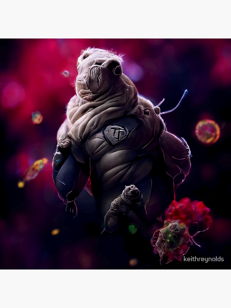"Tardigrade Superhero" Sticker by keithreynolds | Redbubble