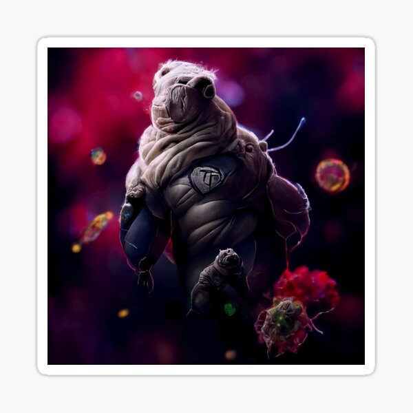 "Tardigrade Superhero" Sticker by keithreynolds | Redbubble