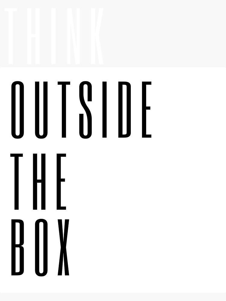 "Outside the box" Sticker by Funniest-Tees | Redbubble