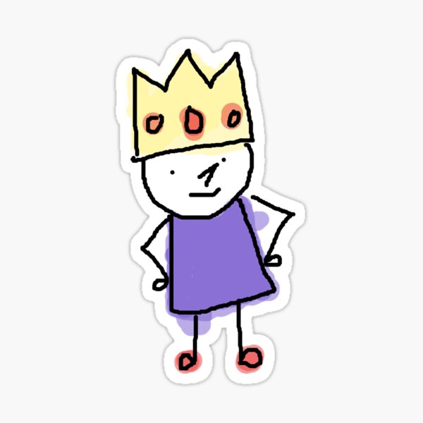 "King" Sticker by mealiebob | Redbubble