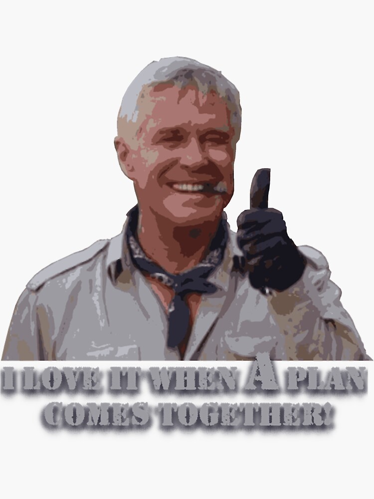 "The-A-Team!-Hannibal-Smith" Sticker for Sale by heckfournieryti ...