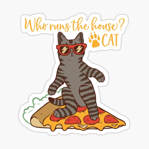 "cat lightning" Sticker by Mychap | Redbubble