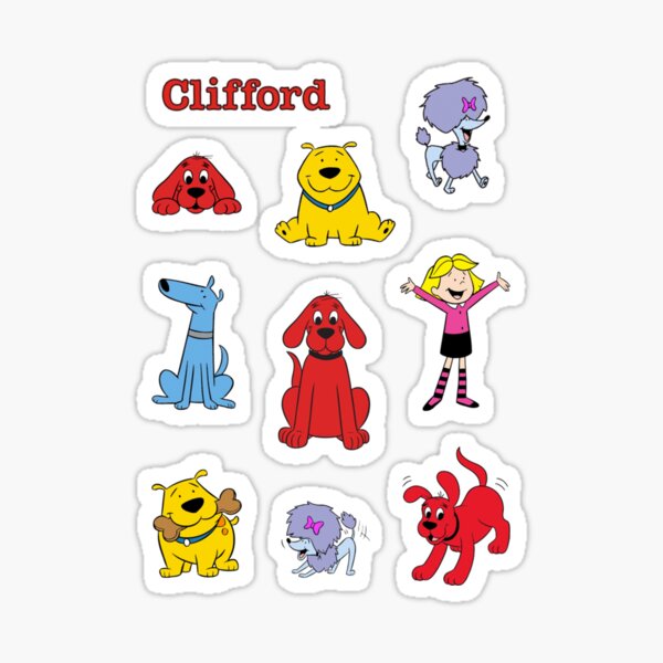 "Clifford the big red dog " Sticker for Sale by pondbeanstore | Redbubble