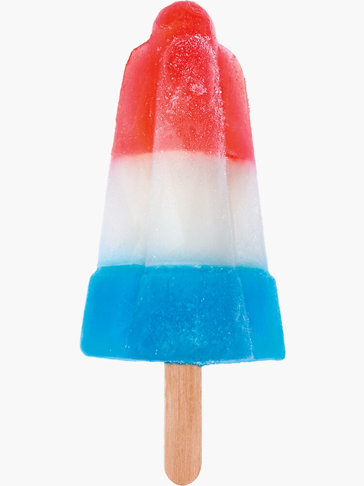 "ROCKET LOLLY ICE POP POPSICLE RED WHITE AND BLUE USA" Sticker by ...