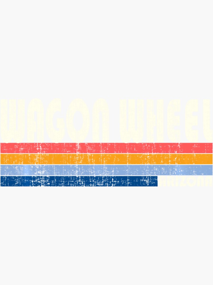 "Retro Vintage 70S 80S Style Wagon Wheel, Az" Sticker by ...