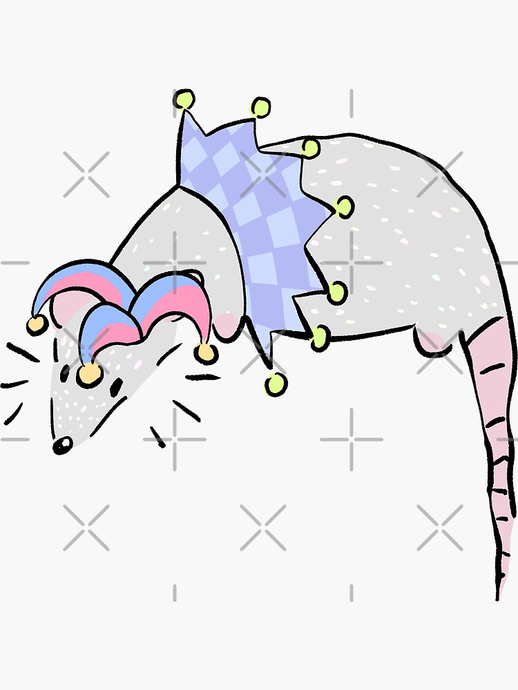 "Jester Rat" Sticker by Mister-Macabre | Redbubble