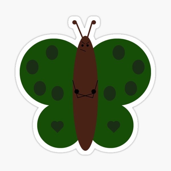"Grumpy butterfly" Sticker by Jasisart | Redbubble