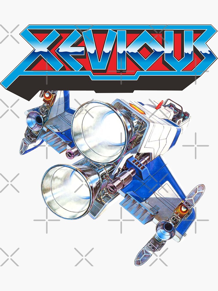 "Xevious Logo (Ship)" Sticker for Sale by RubenCRM | Redbubble
