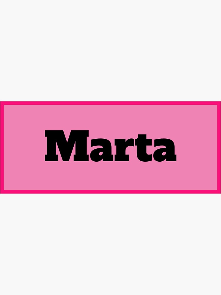 "Marta Name" Sticker by NameMatters | Redbubble