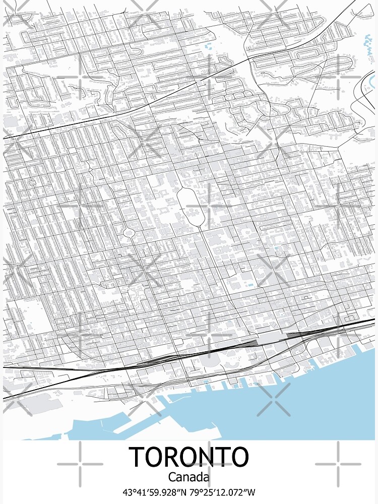 Lámina fotográfica «Toronto Capital City Ontario Mapa, Mapa canadiense ...
