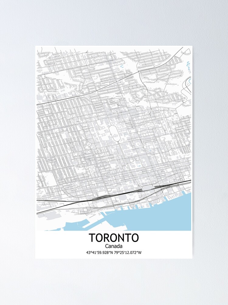 Póster «Toronto Capital City Ontario Mapa, Mapa canadiense, Mapa de la ...
