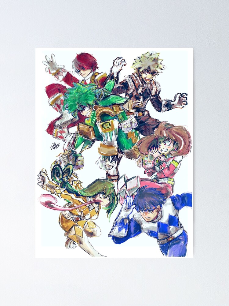"Deku, Bakugou, Todoroki, Uraraka, Tsuyu und Iida als Power Ranger ...