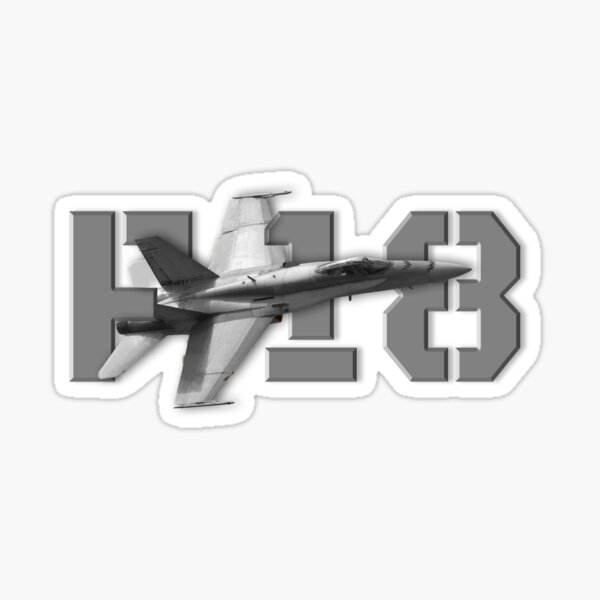 "F18 Fighter Jet Air Force Defense Aviation" Sticker by DM360Studio ...