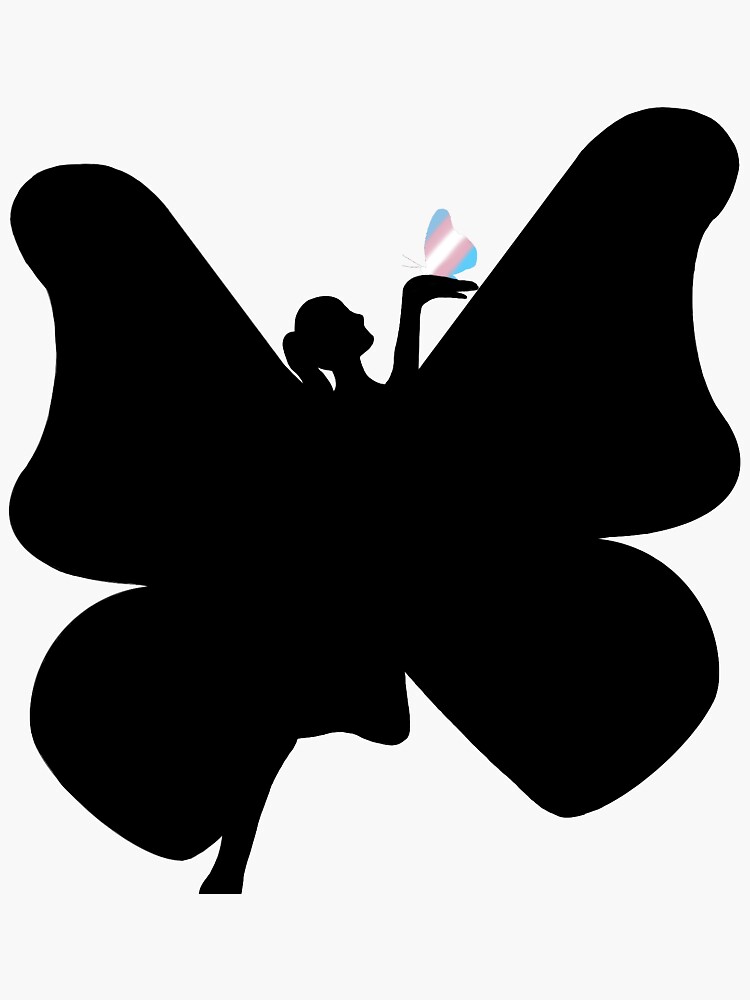 "Fairy Trans Pride Silhouette" Sticker for Sale by AceOnIce-Arts ...
