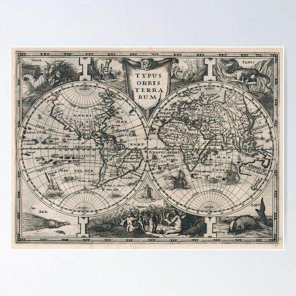 "old world map 1636" Poster by trotamundos | Redbubble