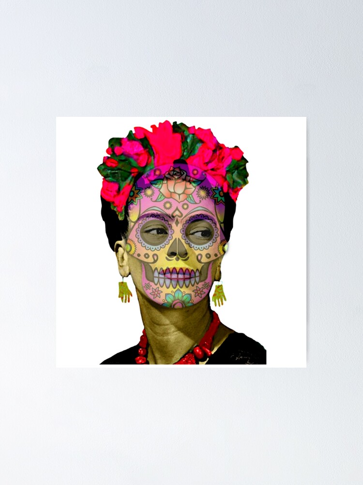 "Frida Kahlo Sugar Skull" Poster for Sale by FridaBubble | Redbubble