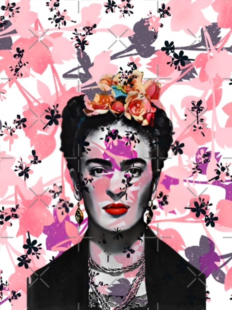 "Portrait of Frida Floral" Poster by FridaBubble | Redbubble