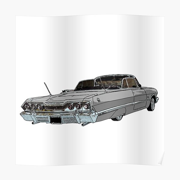"Gray 1963 Classic Lowrider" Poster for Sale by Tricky1369 | Redbubble