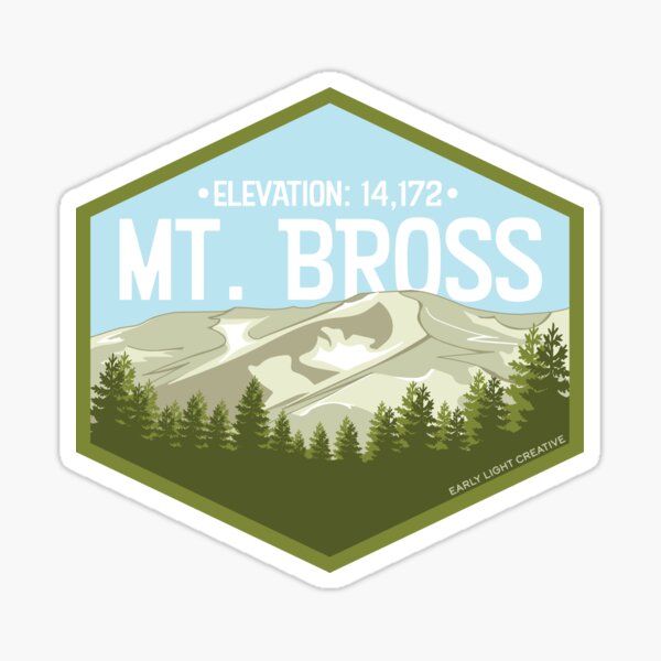 "Colorado 14ers: Mt. Bross" Sticker for Sale by bethany-griffen | Redbubble