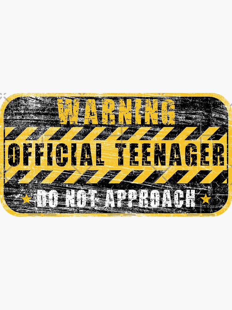 "Warning Official Teenager 13th Birthday Funny Gift" Sticker by NH2019 ...