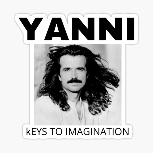 "Yanni mustache GOD" Sticker for Sale by alex3162010 | Redbubble