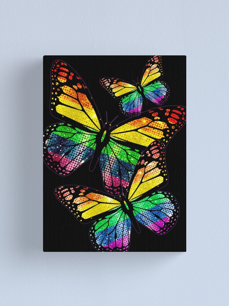 "Monarch Butterflies & Gay Pride Rainbow Flag LGBT Awareness LGBTQ Gay Pride Flag Parades ...
