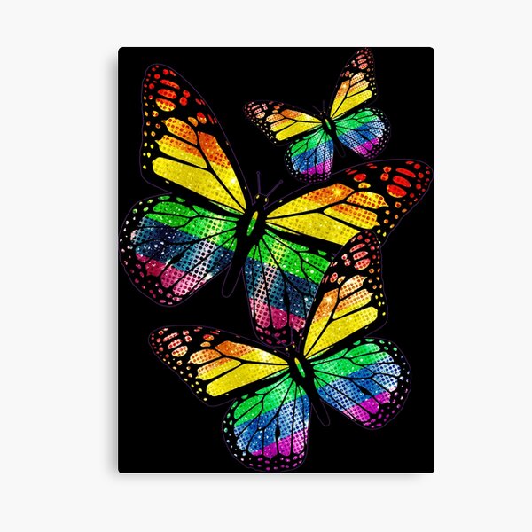 "Monarch Butterflies & Gay Pride Rainbow Flag LGBT Awareness LGBTQ Gay Pride Flag Parades ...