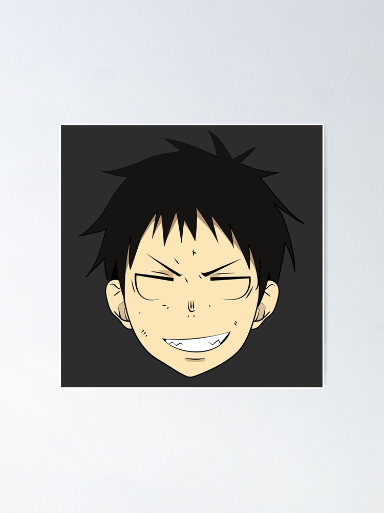 "Shinra Sightless Face" Poster for Sale by GregUche | Redbubble