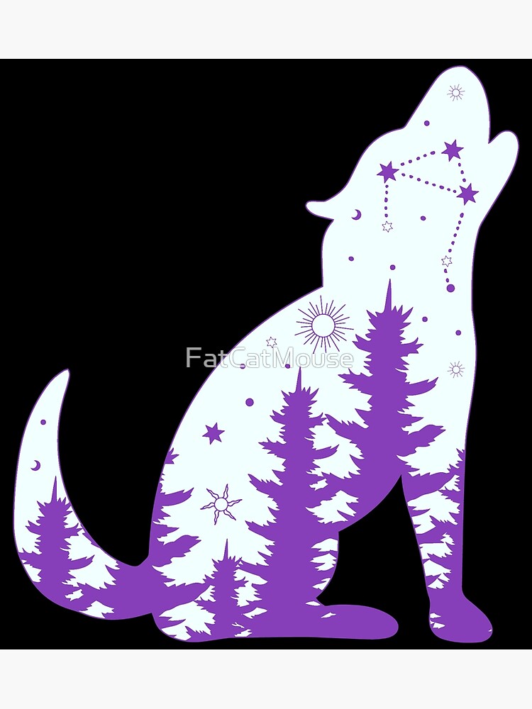 Póster «Lobo celestial, lobos galácticos, lobos del espacio exterior ...