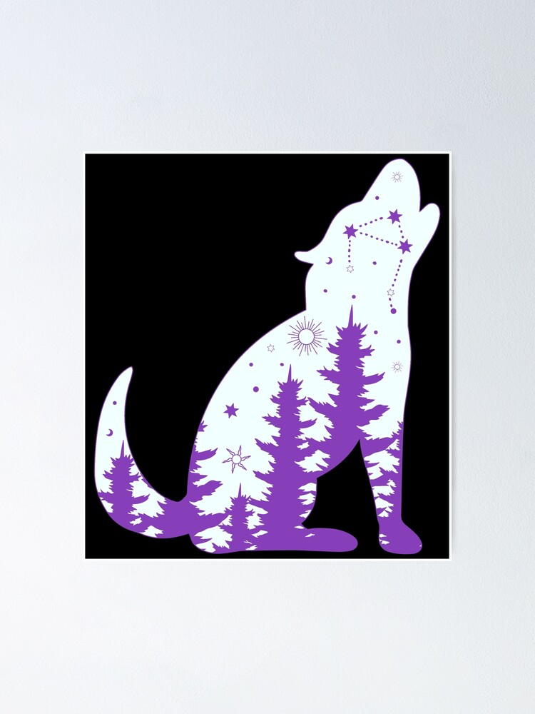 Póster «Lobo celestial, lobos galácticos, lobos del espacio exterior ...