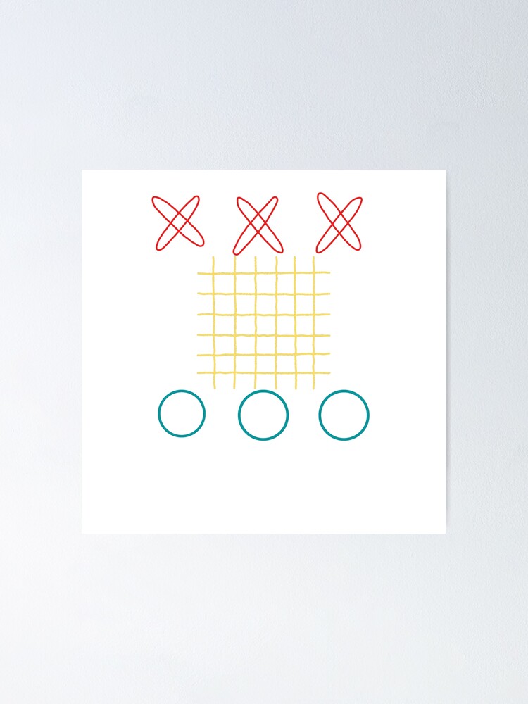 "XO game classic black and white design" Poster for Sale by ...