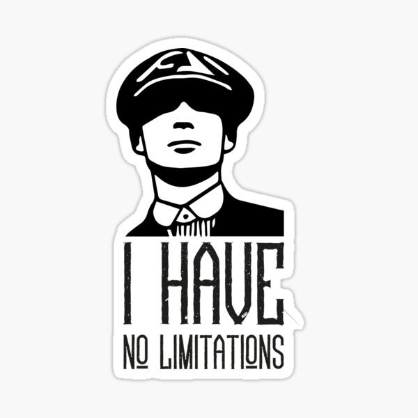 "i have no limitations" Sticker for Sale by Jashin199x | Redbubble