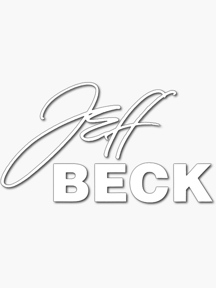 "Jeff Beck logo" Sticker for Sale by SoniaGwaltney | Redbubble