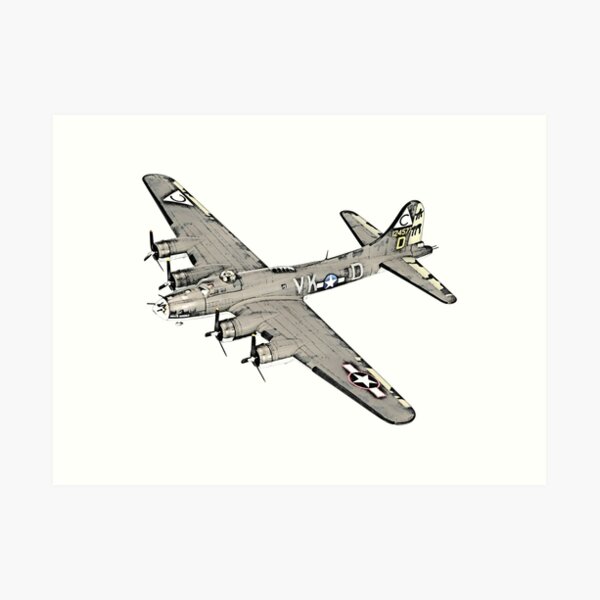"Boeing B-17 Flying Fortress" Art Print by surgedesigns | Redbubble