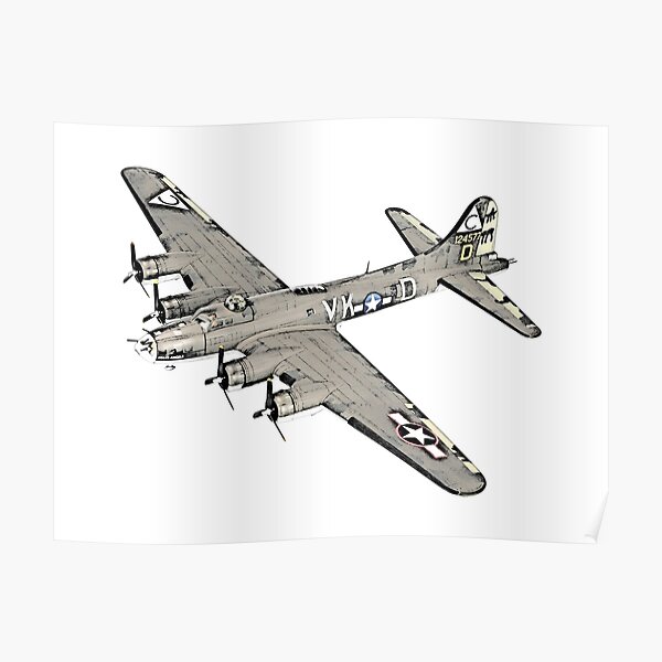 "Boeing B-17 Flying Fortress" Poster by surgedesigns | Redbubble